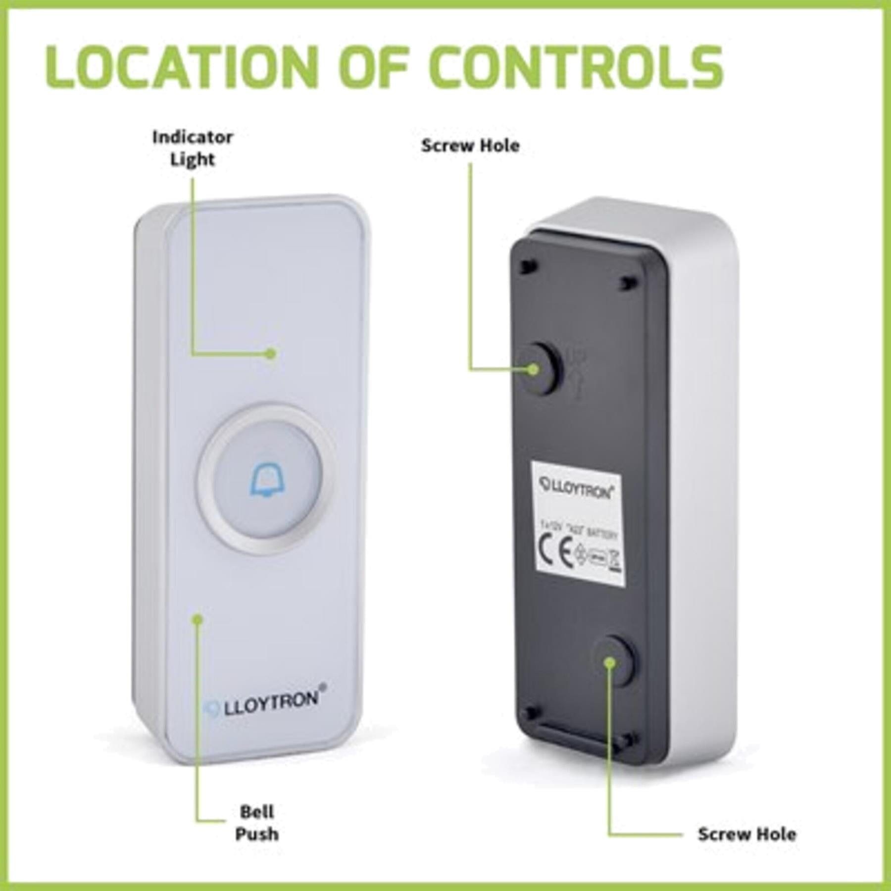 Bell Push Wireless MIP White – Snape & Sons